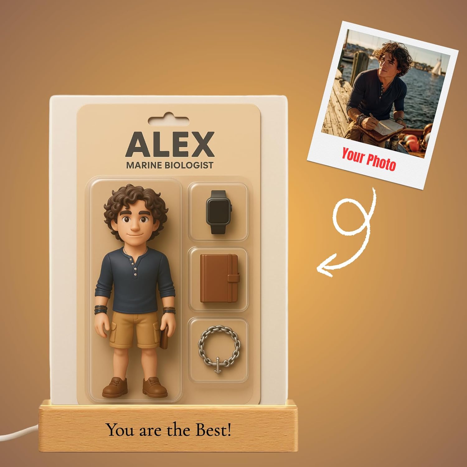 Custom Action Figure Portrait Packaging Plaque | Personalized Toy Box ...